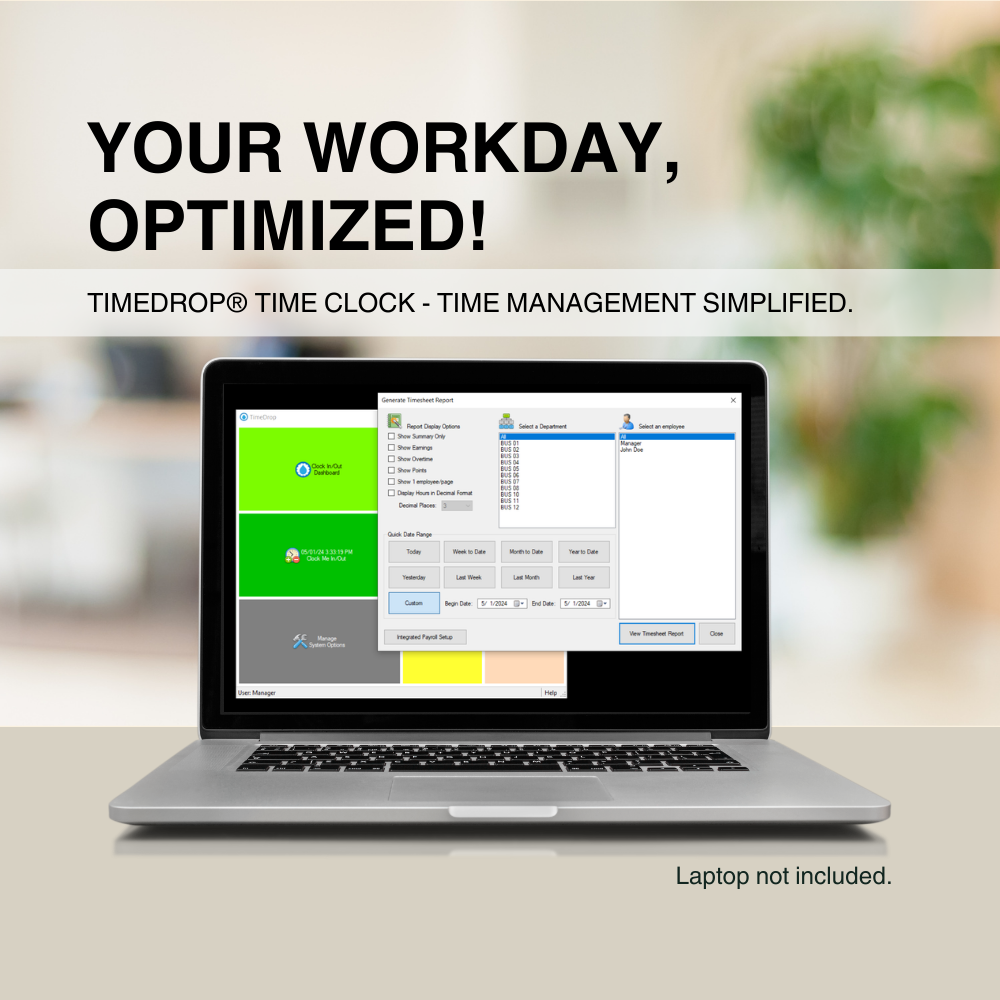 TimeDrop Time Clock: Time Clock Software for Employees